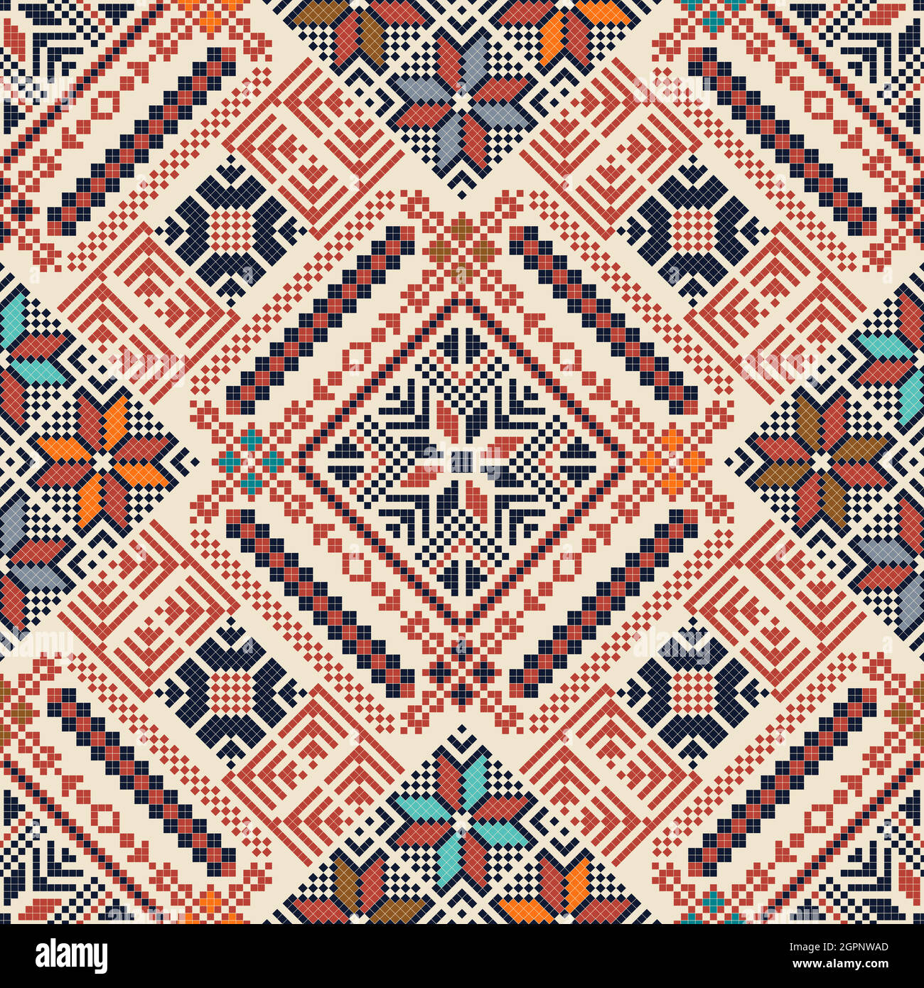 Palestinian embroidery pattern Stock Vector Image & Art - Alamy