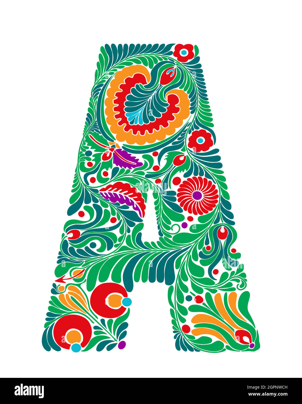 Capital letter floral A Stock Vector Image & Art - Alamy