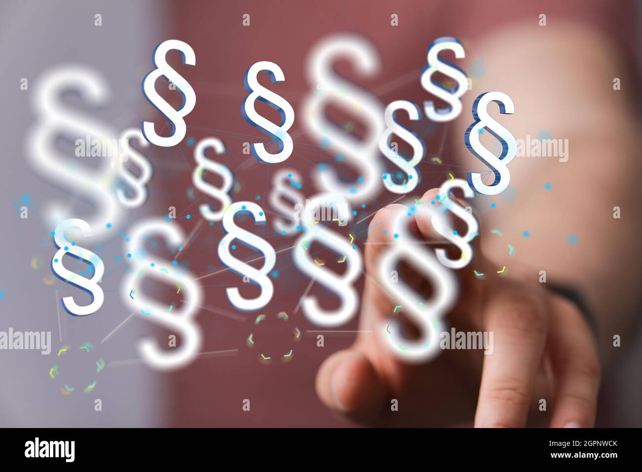 Symbol of Law and Justice - Paragraph/section sign; 3D rendering Stock ...