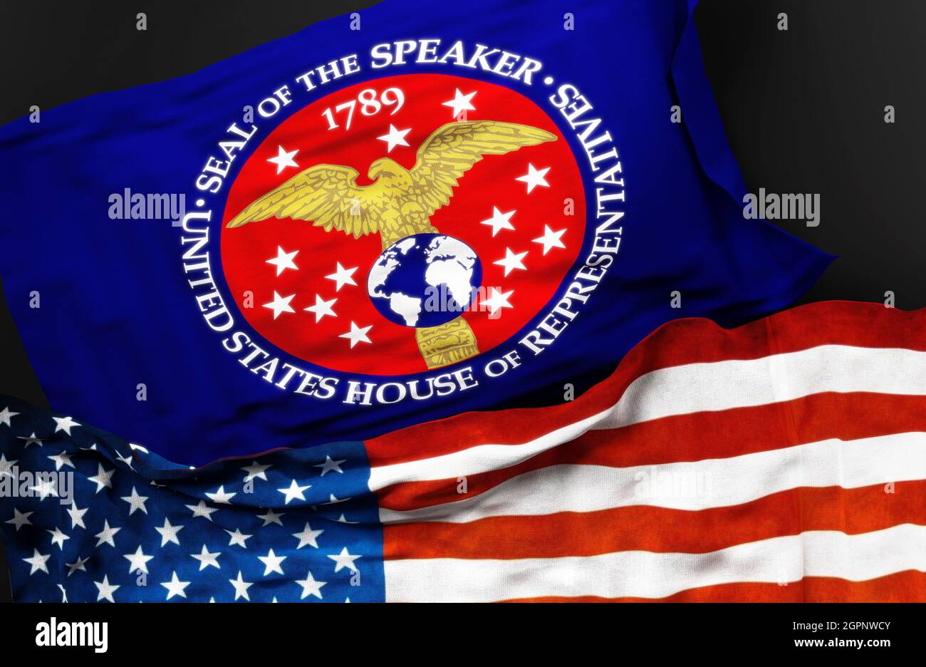 Flag of the Speaker of the United States House of Representatives along ...