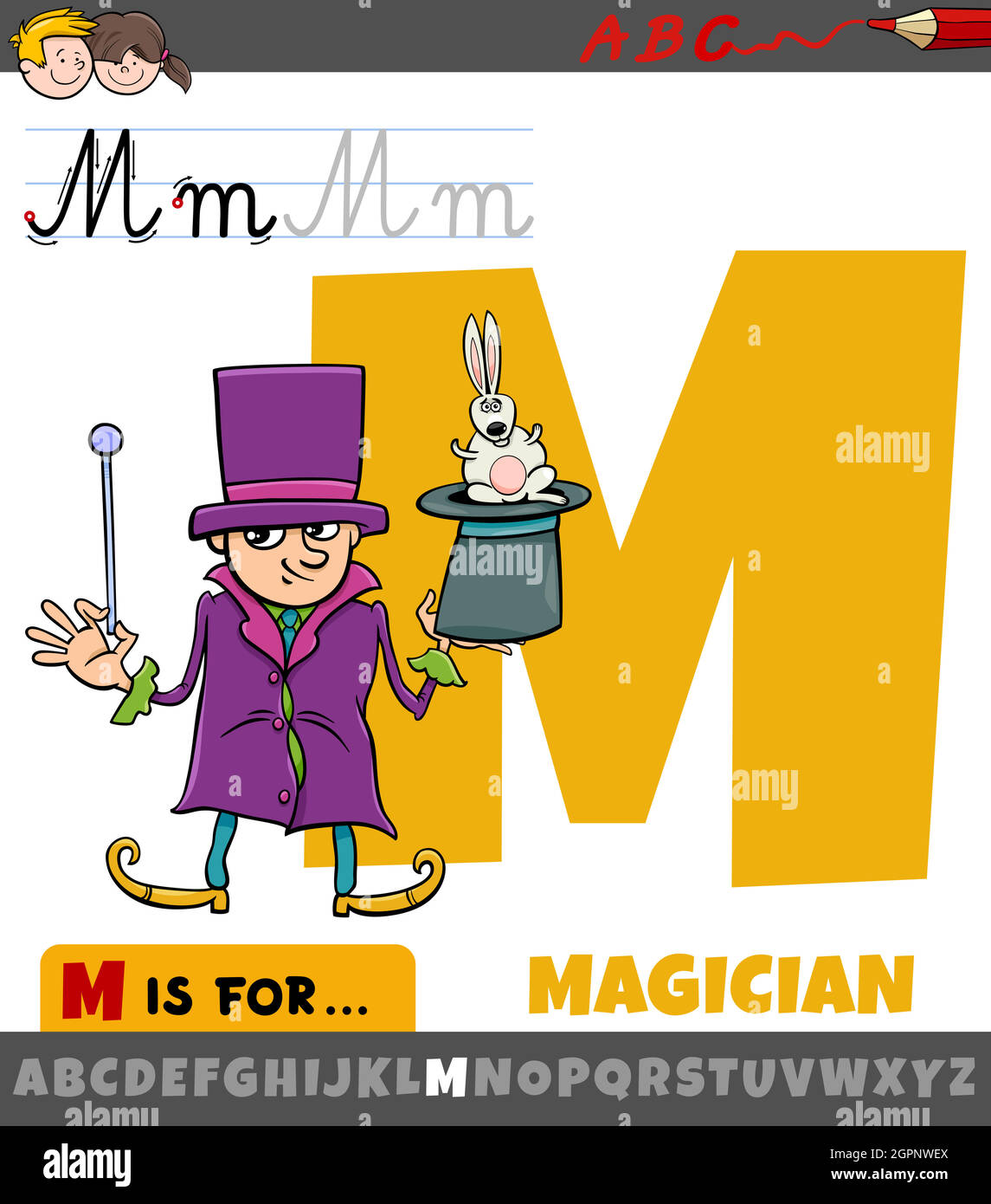 Cartoon letter m hi-res stock photography and images - Alamy