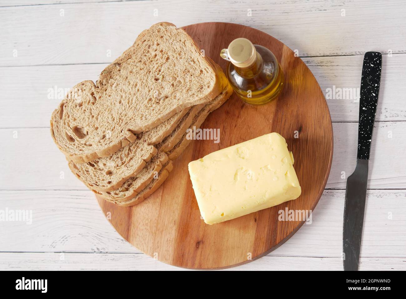 Slice butter on whole meal hi-res stock photography and images - Alamy