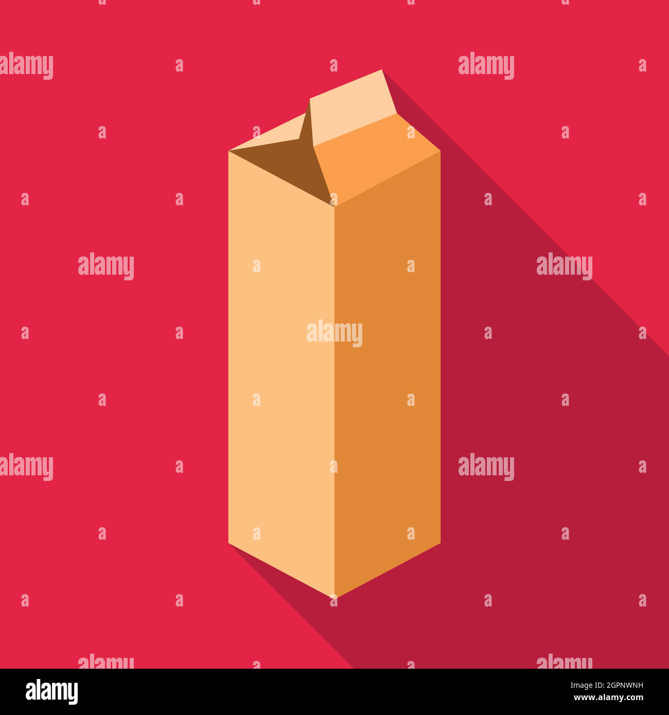 Milk box flat logo Stock Vector Images - Alamy