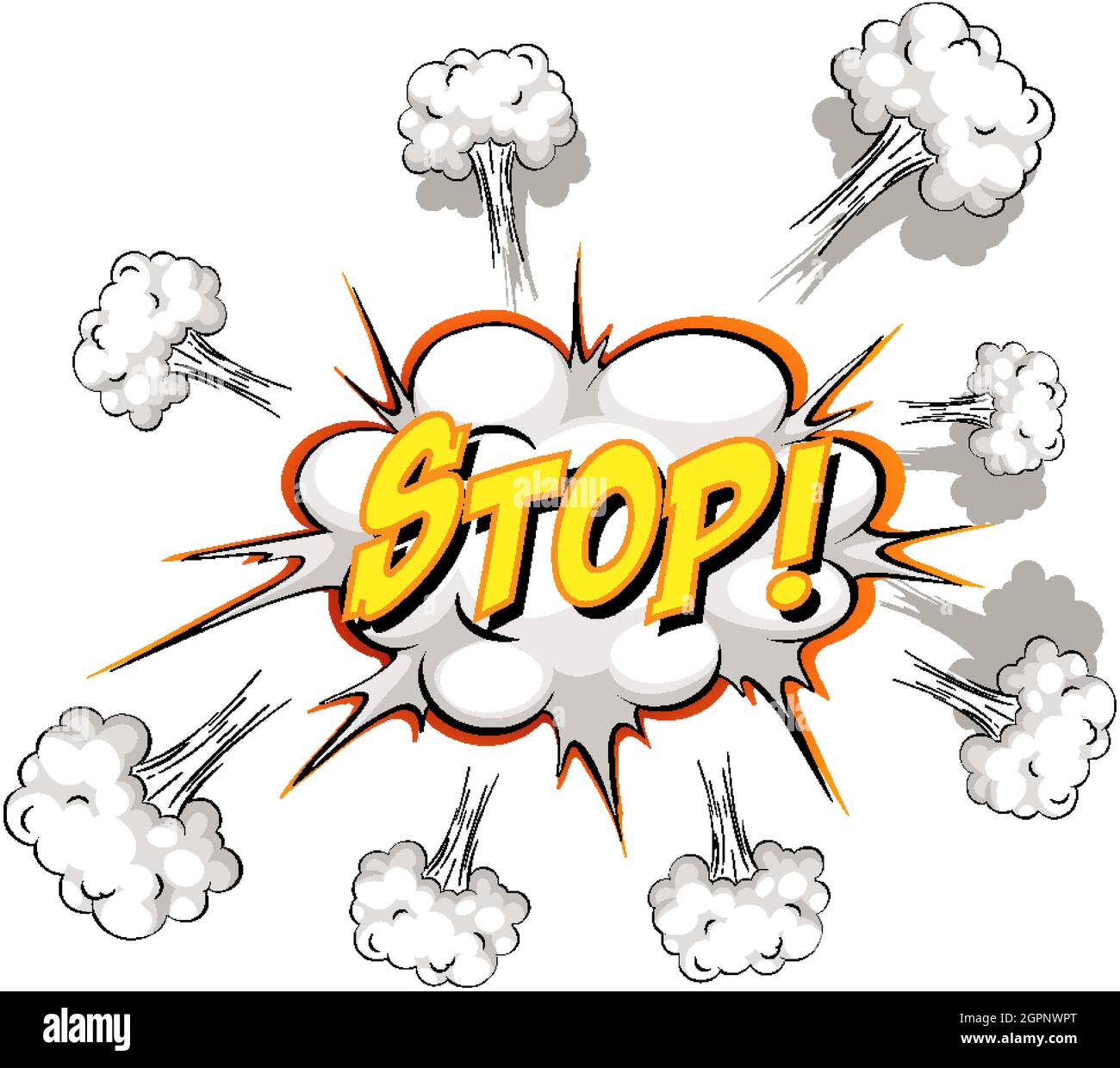 Comic speech bubble with stop text illustration Stock Vector Image ...