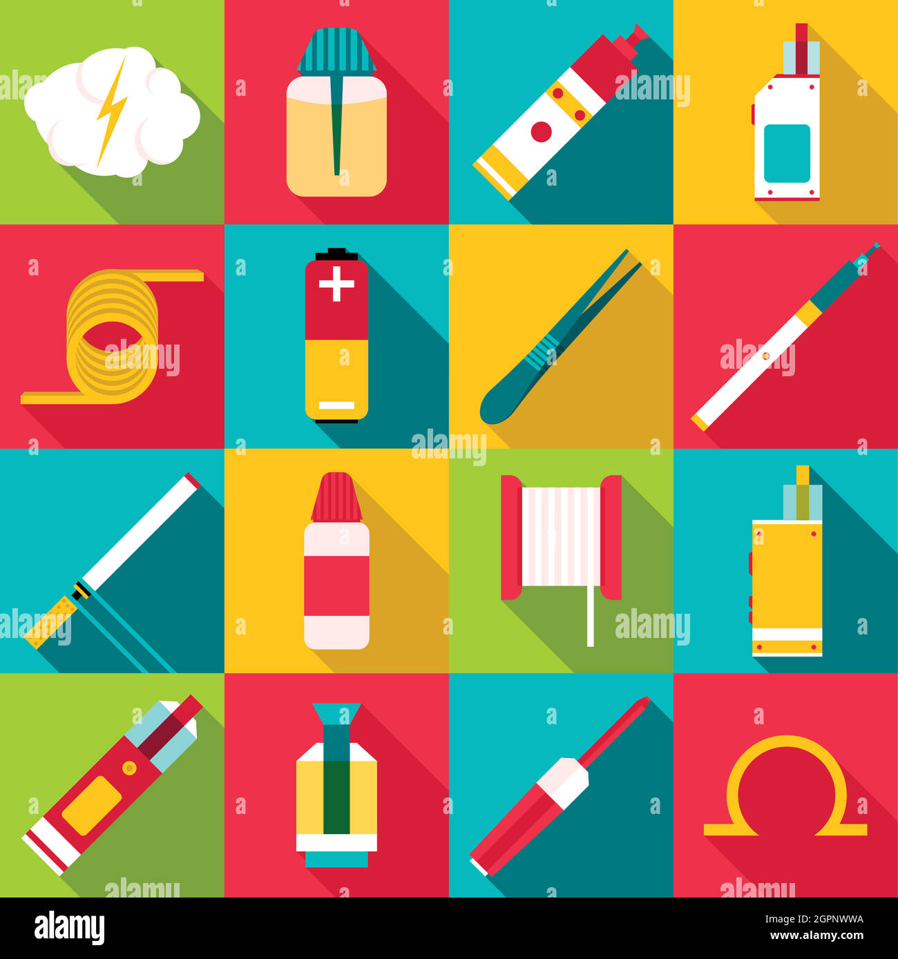 Electronic cigarettes smoke Stock Vector Images - Alamy