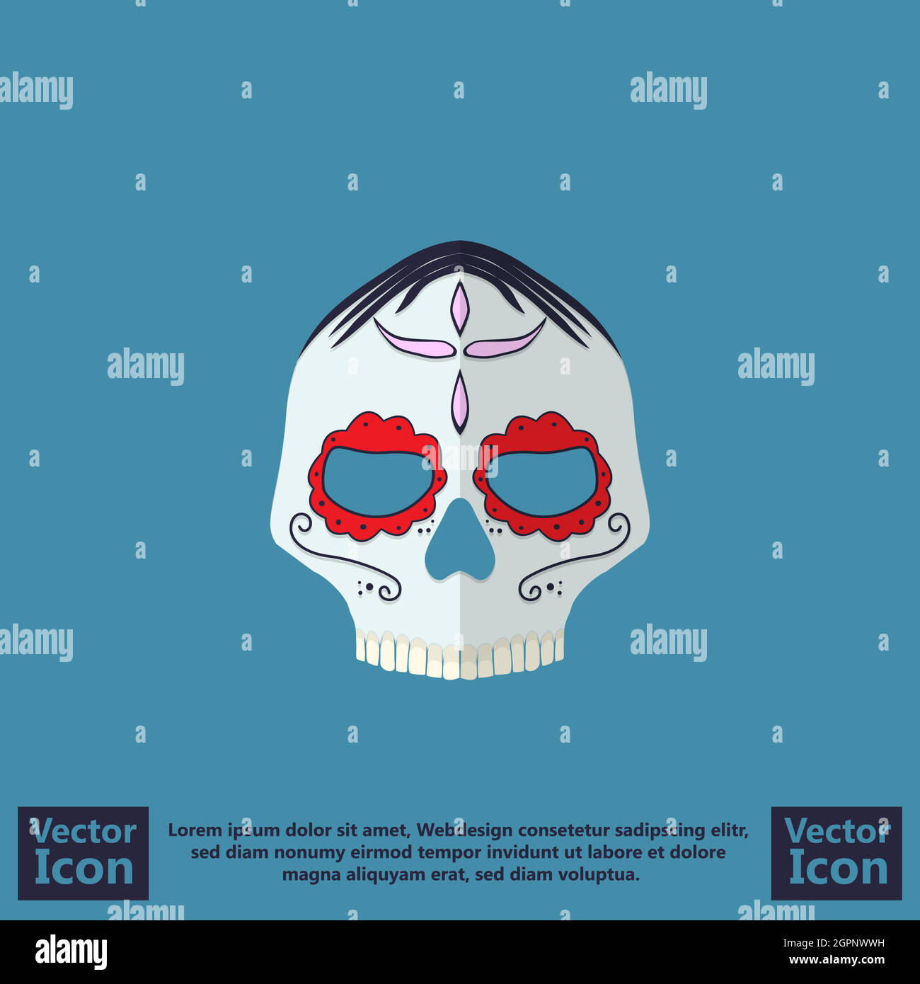 Flat style tribal mask Stock Vector Image & Art - Alamy