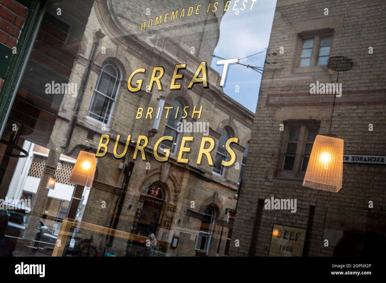 Honest Burger burger restaurant Cambridge UK Stock Photo - Alamy
