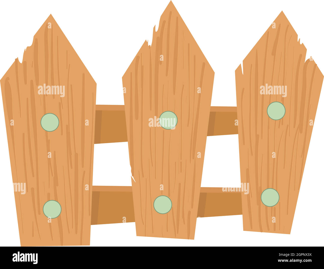 Wooden fence icon, cartoon style Stock Vector Image & Art - Alamy