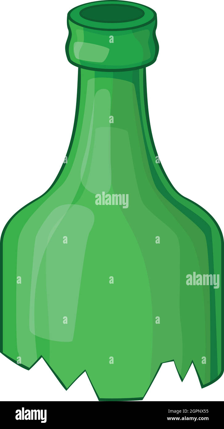 Broken bottle icon, cartoon style Stock Vector Image & Art - Alamy