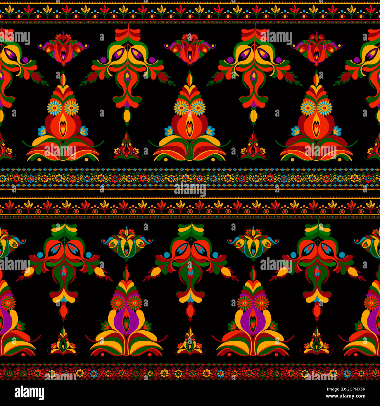 Seamless hungarian pattern hi-res stock photography and images - Alamy