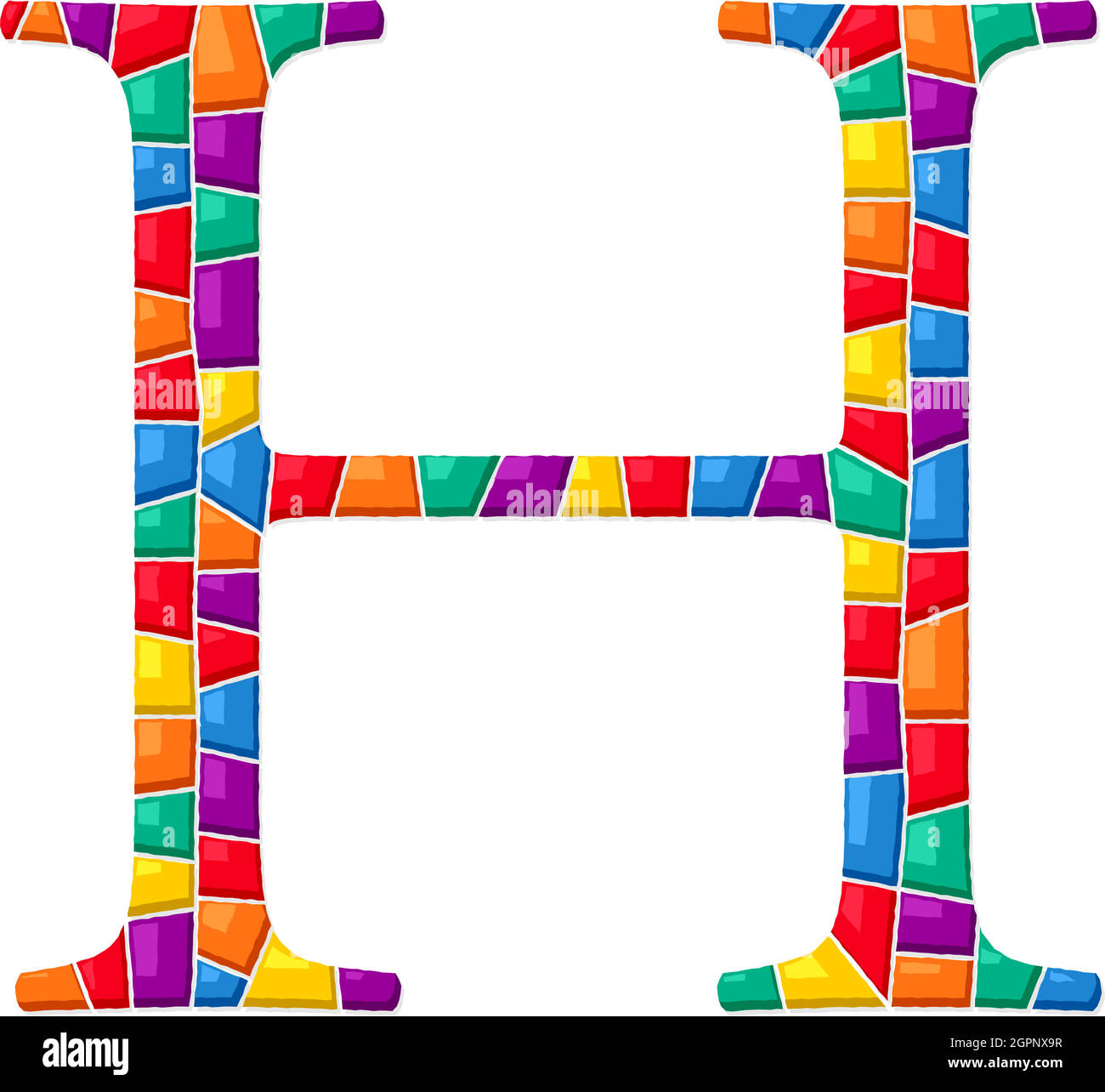 Letter H vector mosaic Stock Vector Image & Art - Alamy