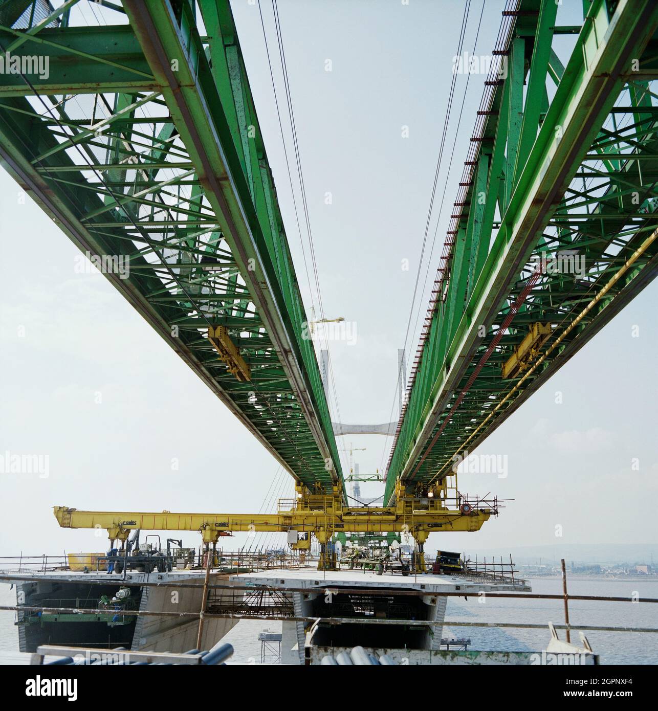The deck units of the bridge on the Second Severn Crossing being ...