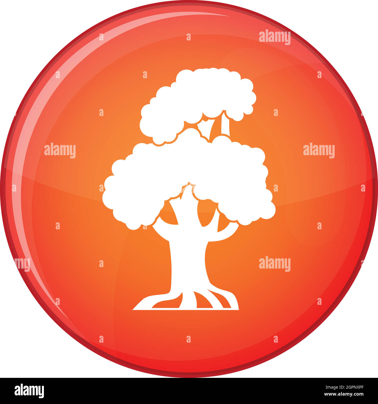Oak icon, flat style Stock Vector Image & Art - Alamy