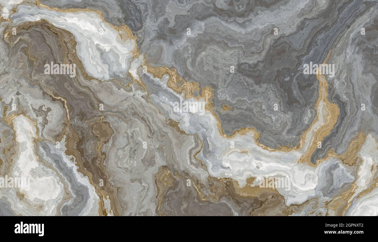 Gray-white marble pattern, with golden veins. Abstract texture and ...