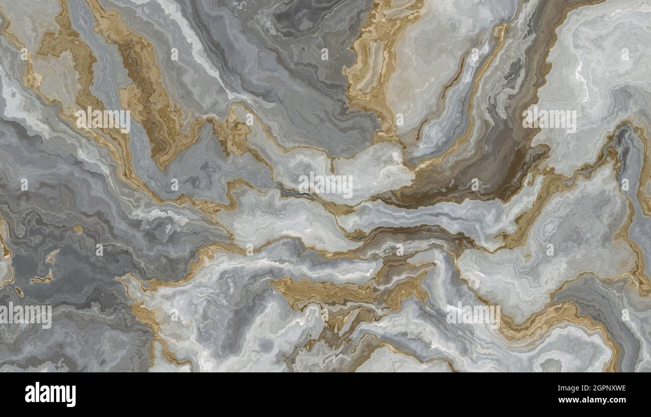 Gray-white marble pattern, with golden veins. Abstract texture and ...
