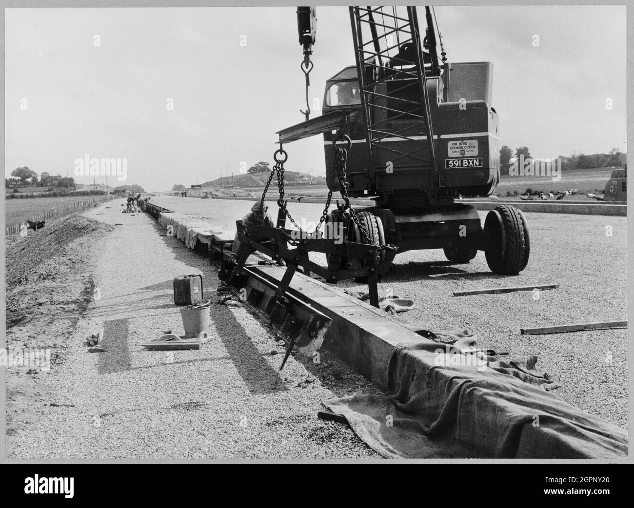 A view of the construction of marginal haunches on Section B of the ...