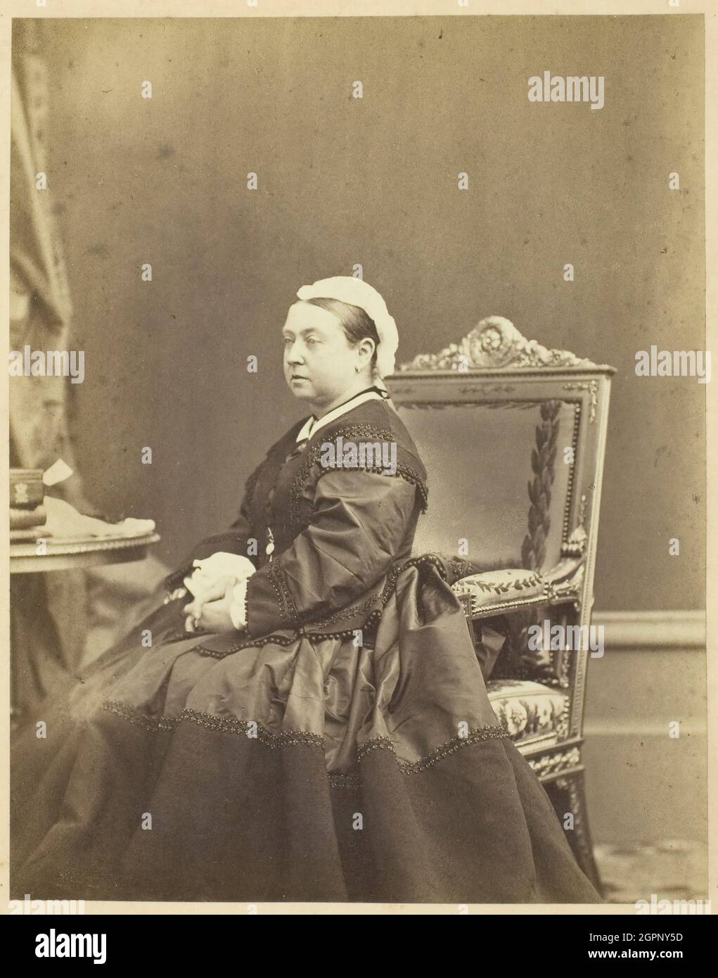 Her Majesty, Queen Victoria, December 1866. Albumen silver print Stock ...