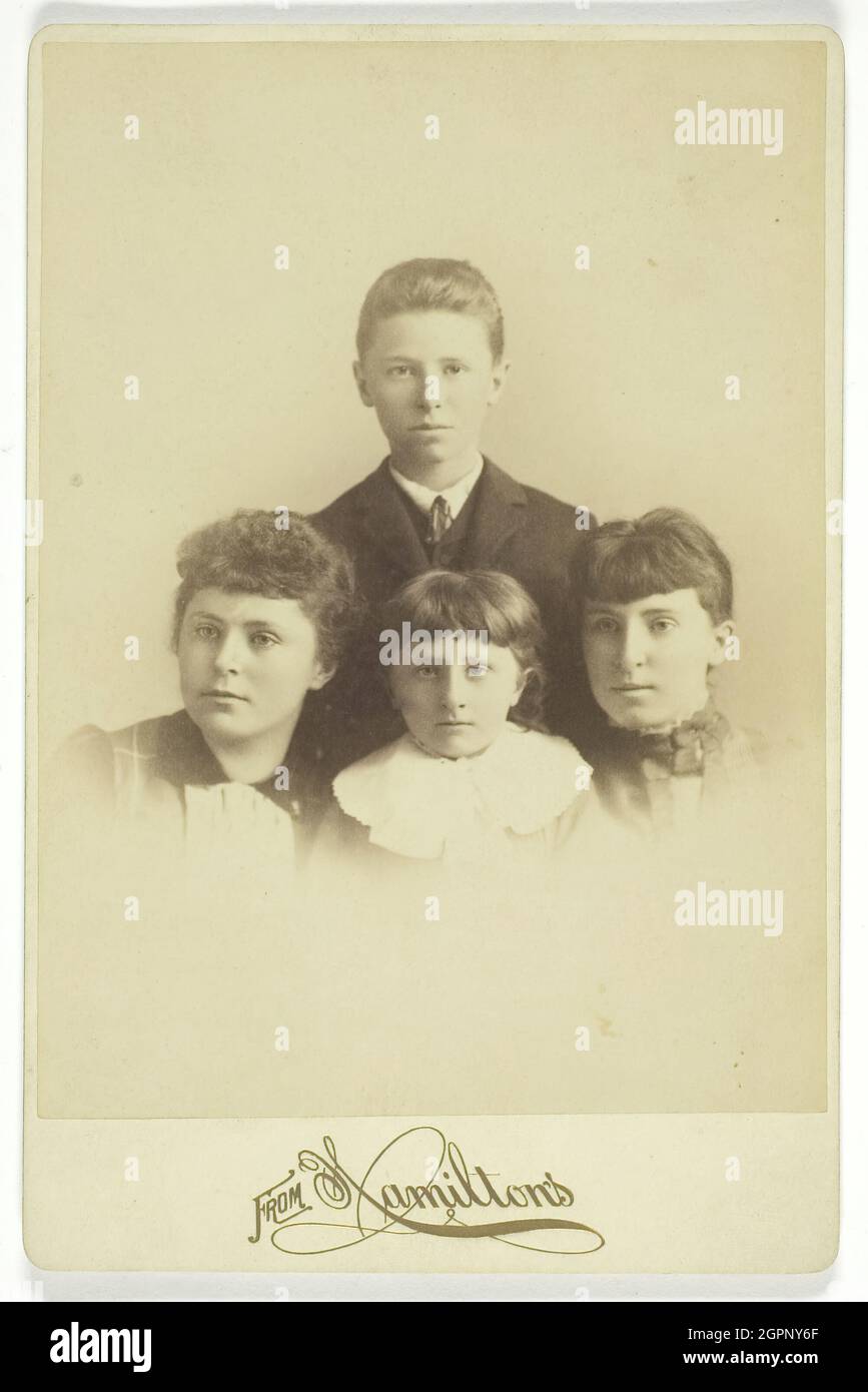 Untitled (Portrait of Four Children), 1850/1899. Albumen print Stock ...