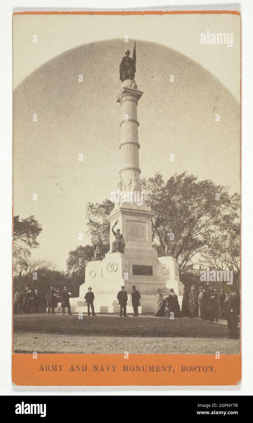 Army and Navy Monument, Boston, 1840/1900. [Soldiers and Sailors ...