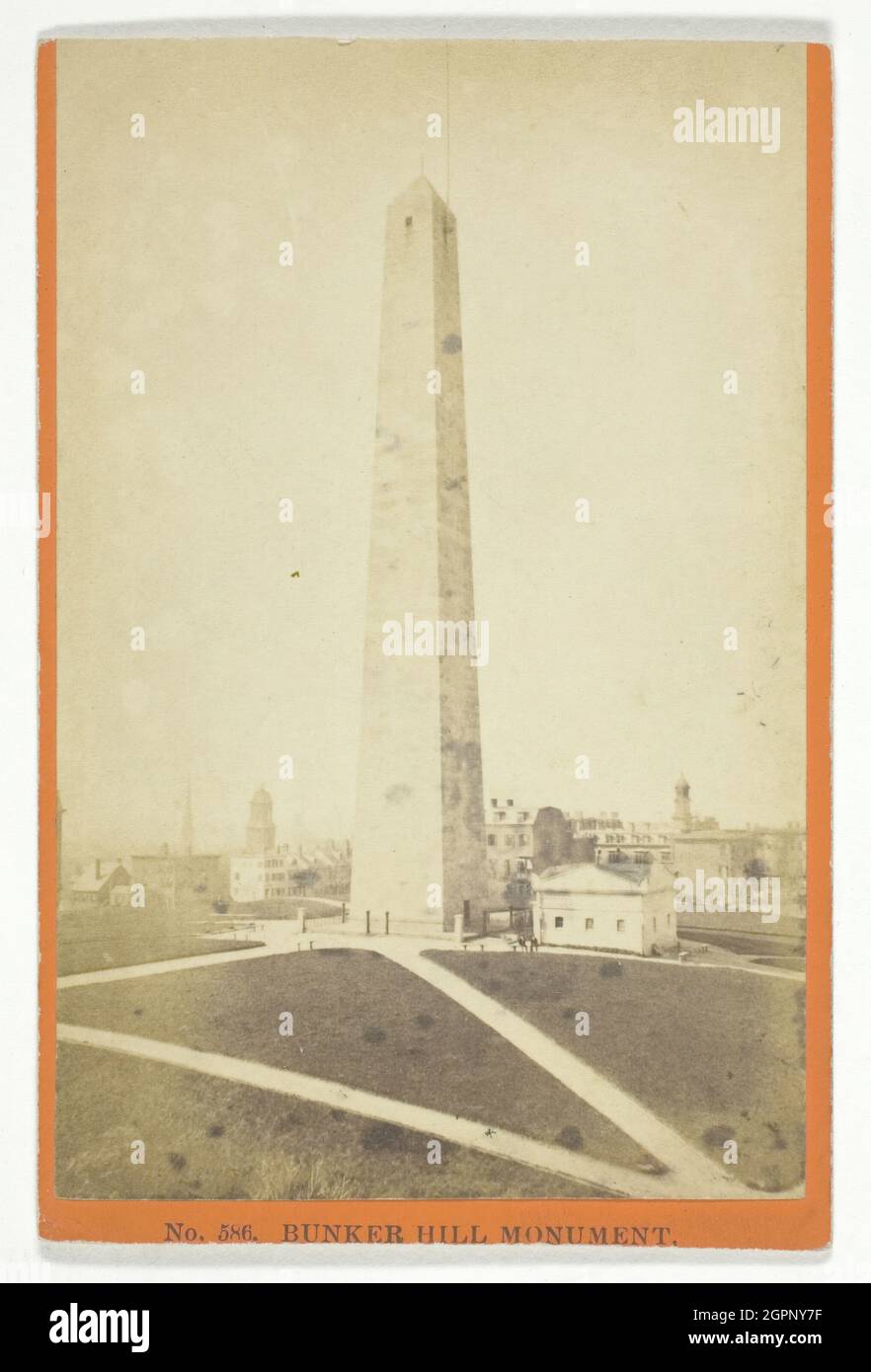 Bunker Hill Monument, 1845/1900. [War memorial at Charlestown ...