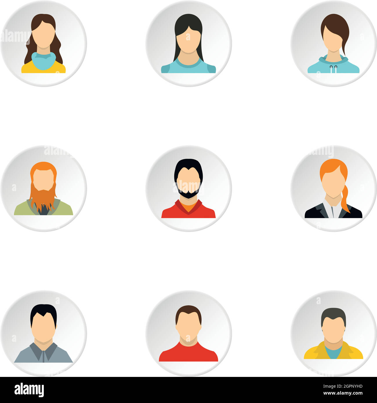 Different avatar icons set, flat style Stock Vector Image & Art - Alamy