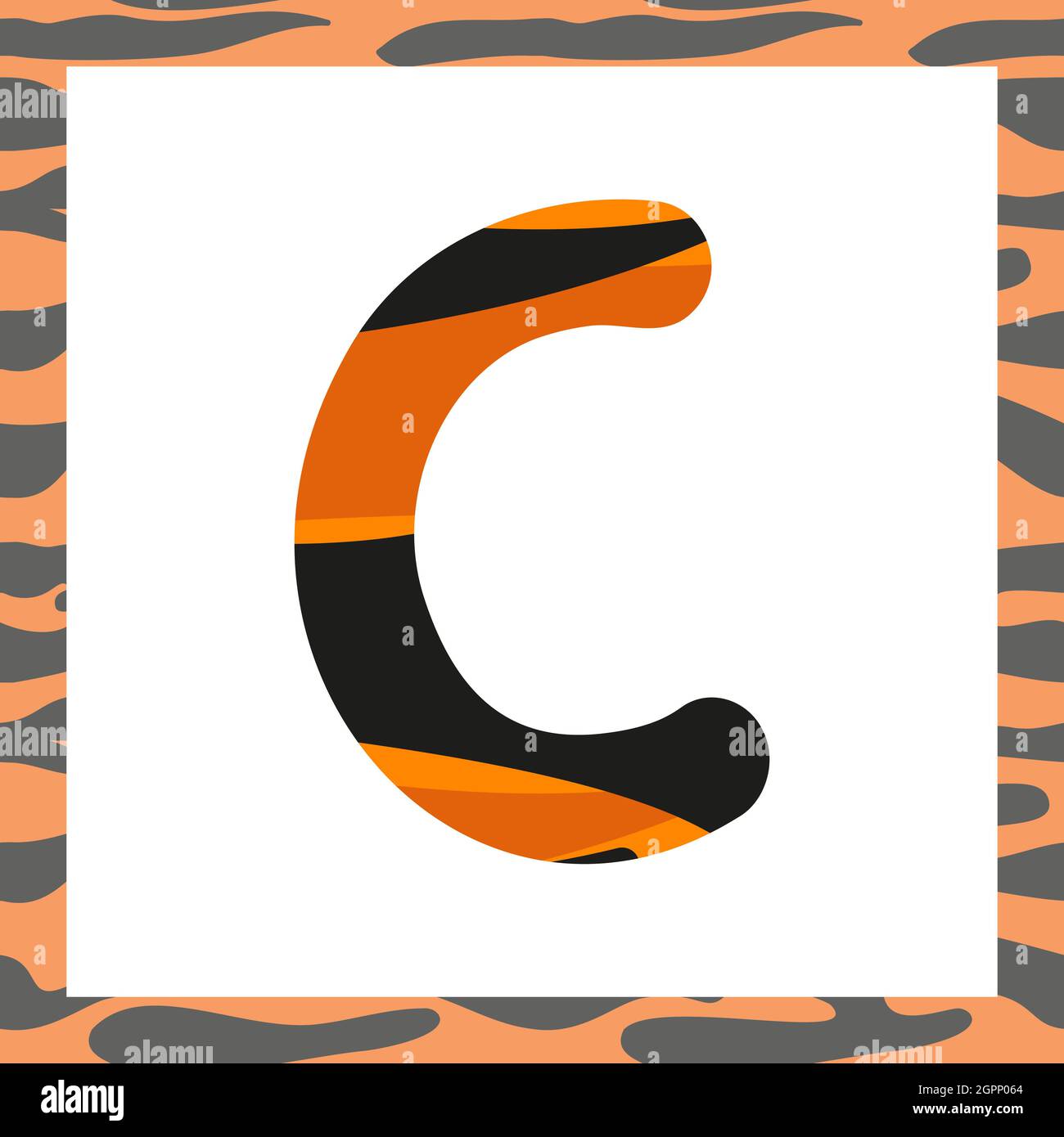 Striped Letter C