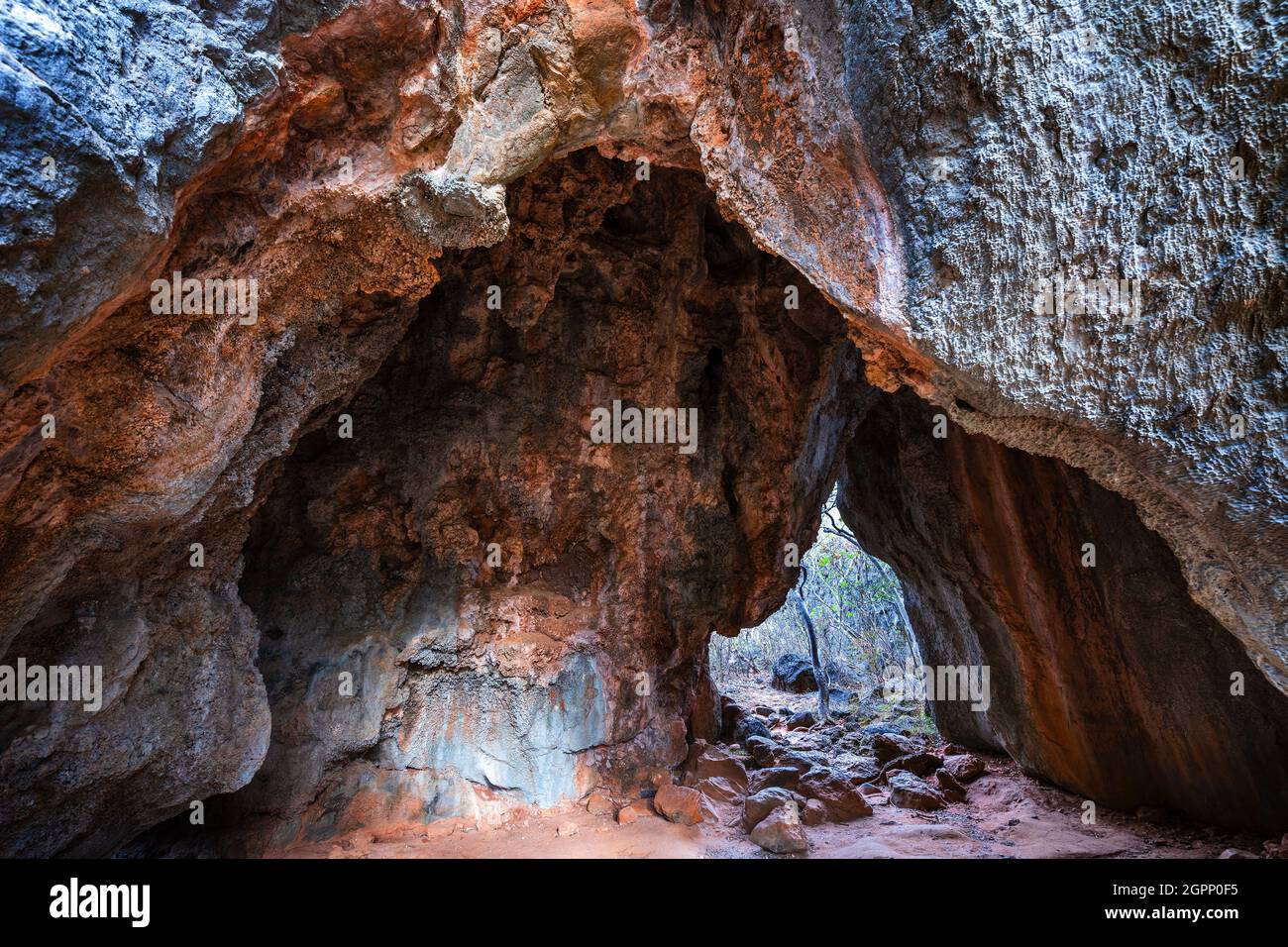 Cavern at the Archways, a semi-open cave system at Chillagoe-Mungana ...