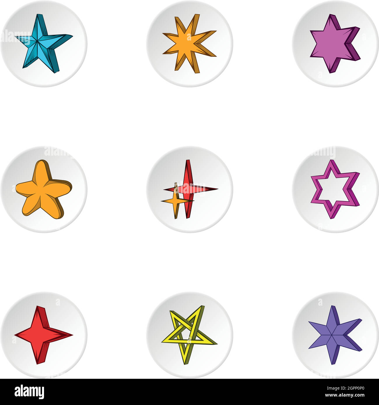 Types of stars icons set, cartoon style Stock Vector Image & Art - Alamy