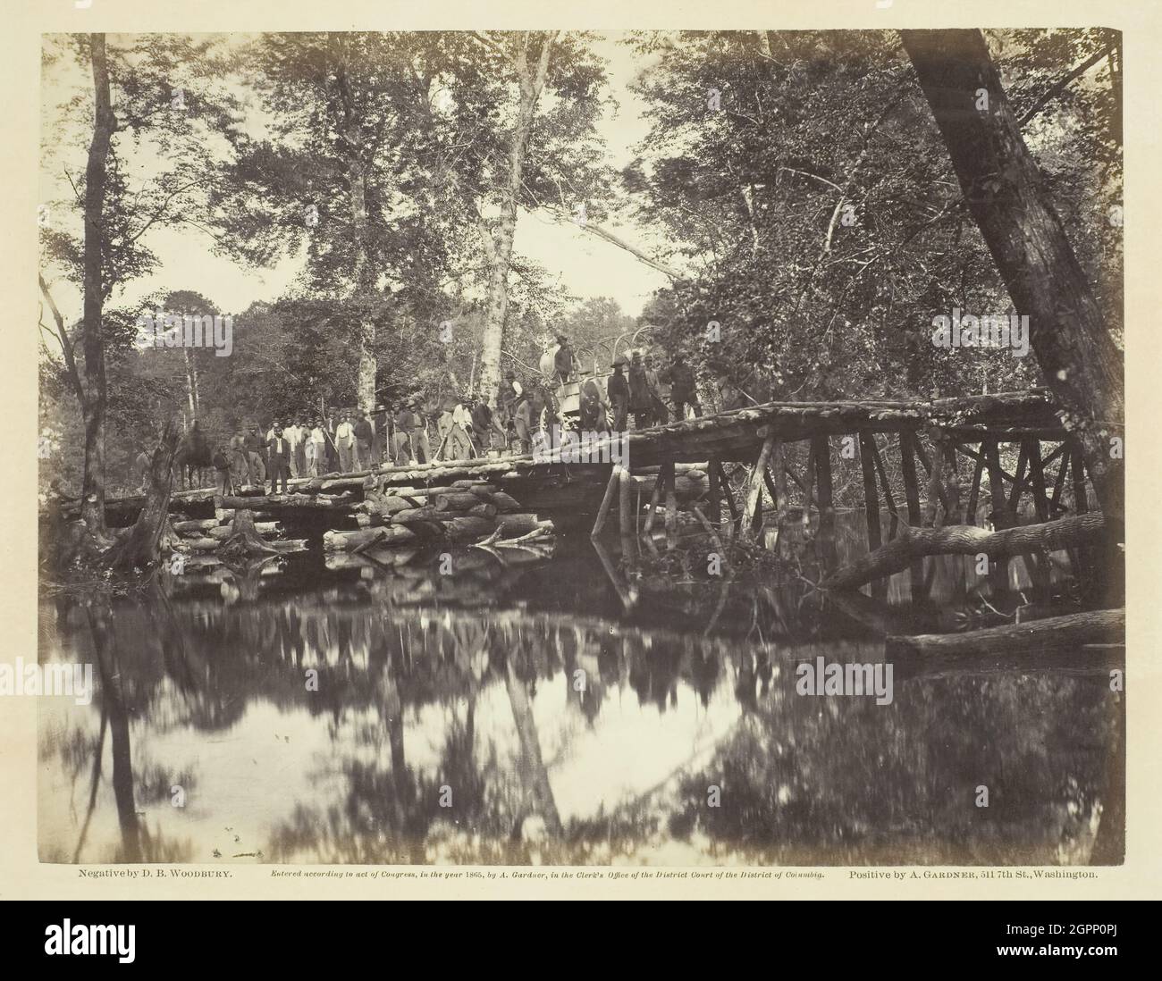 Military Bridge, Across the Chickahominy, Virginia, June 1862. [Scene ...