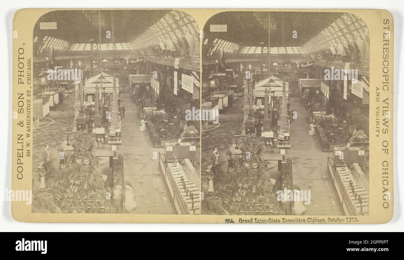 Grand Inter-State Exposition, Chicago, October 1873. [Cultural event in ...