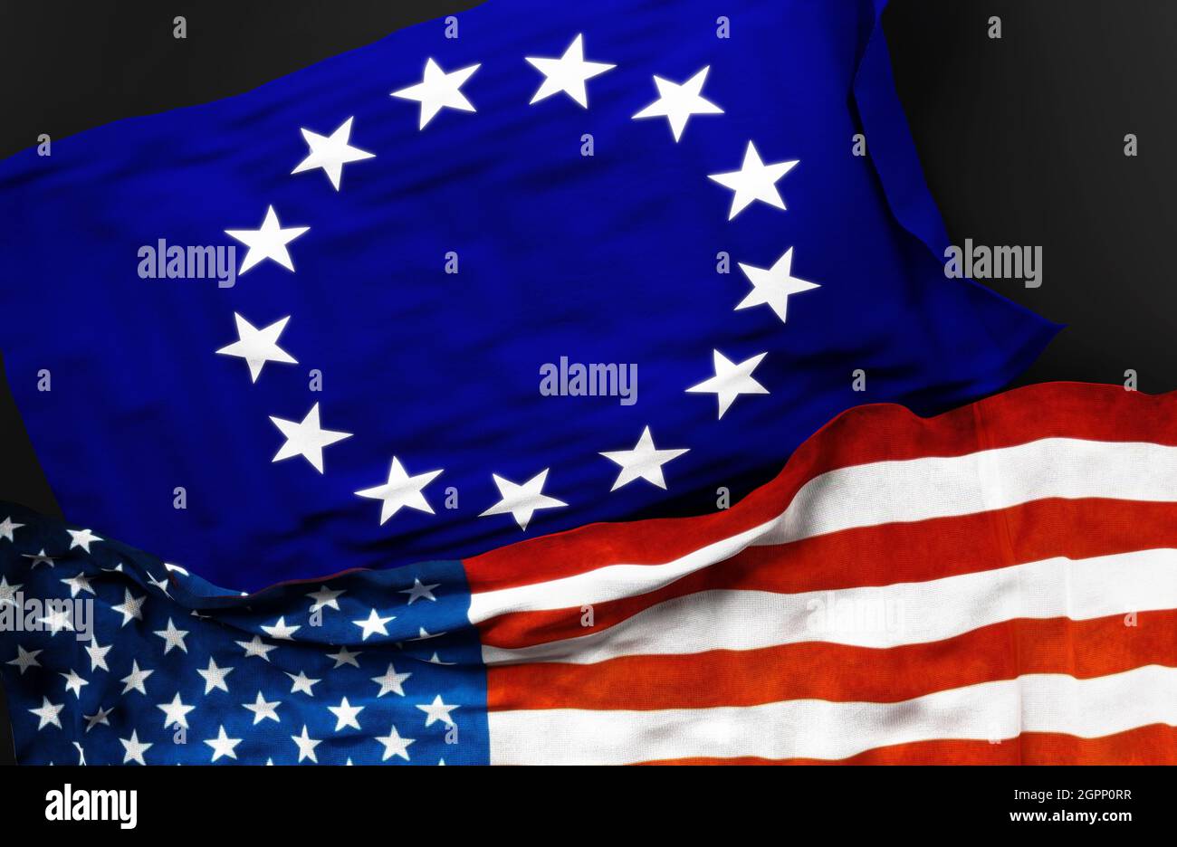 Flag of a United States Foreign Service Officer along with a flag of ...