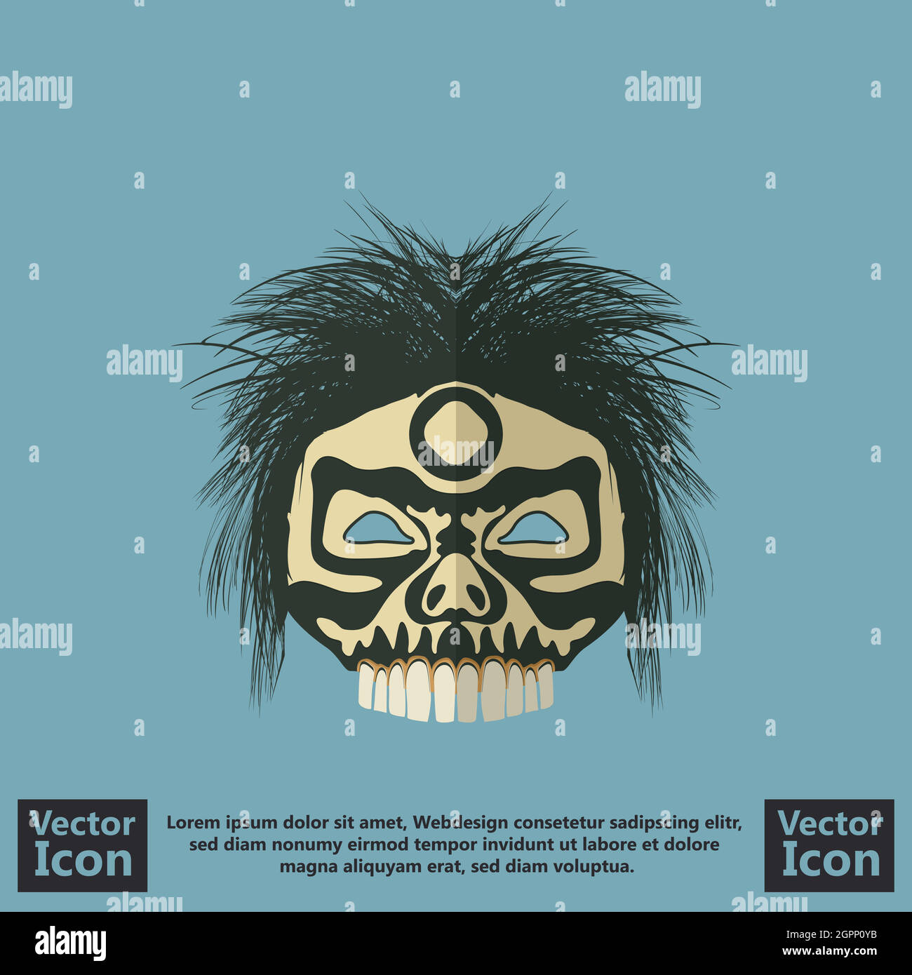 Flat style tribal mask Stock Vector Image & Art - Alamy