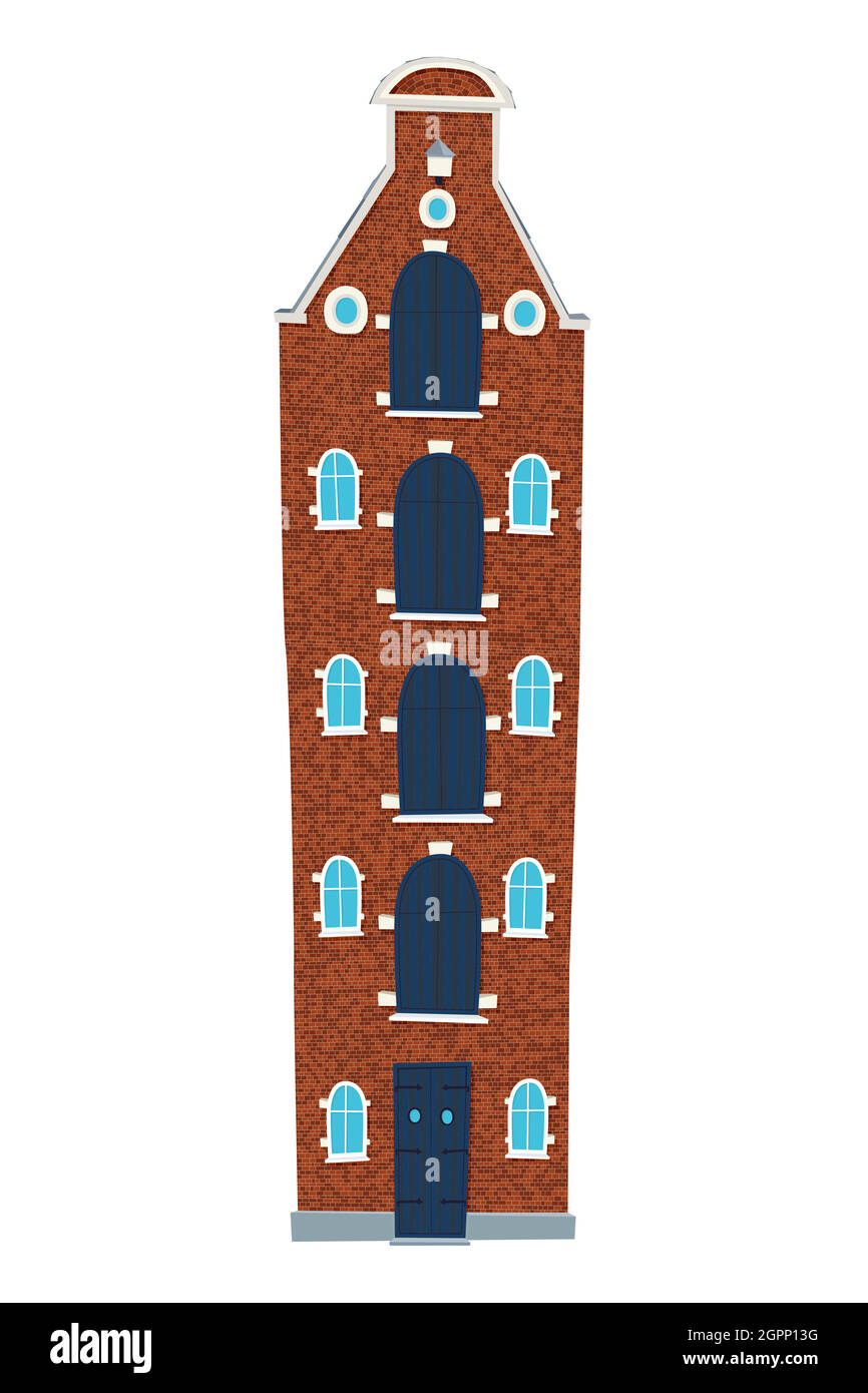 Old facade ancient house Stock Vector Images - Alamy