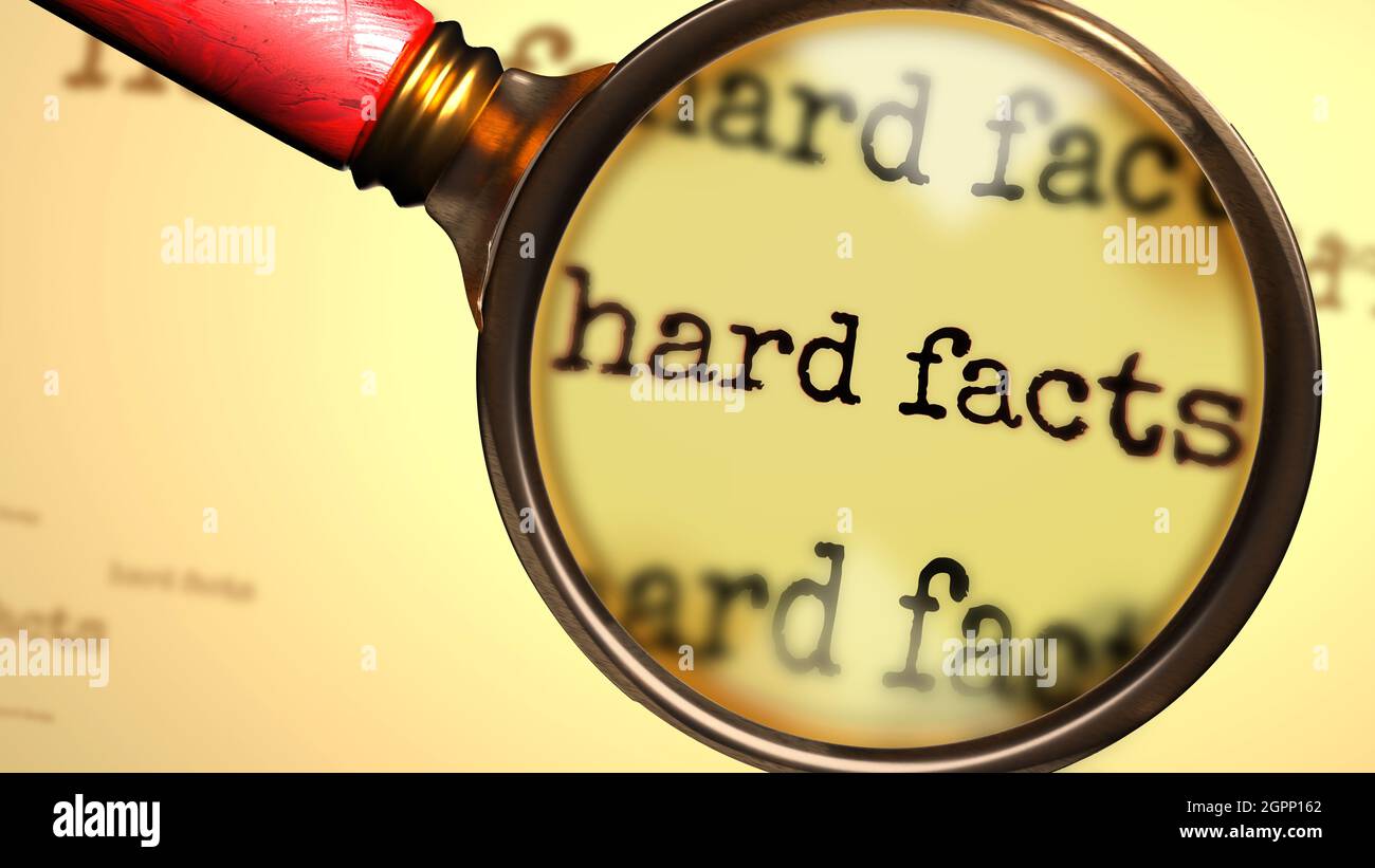 Hard facts and a magnifying glass on English word Hard facts to ...