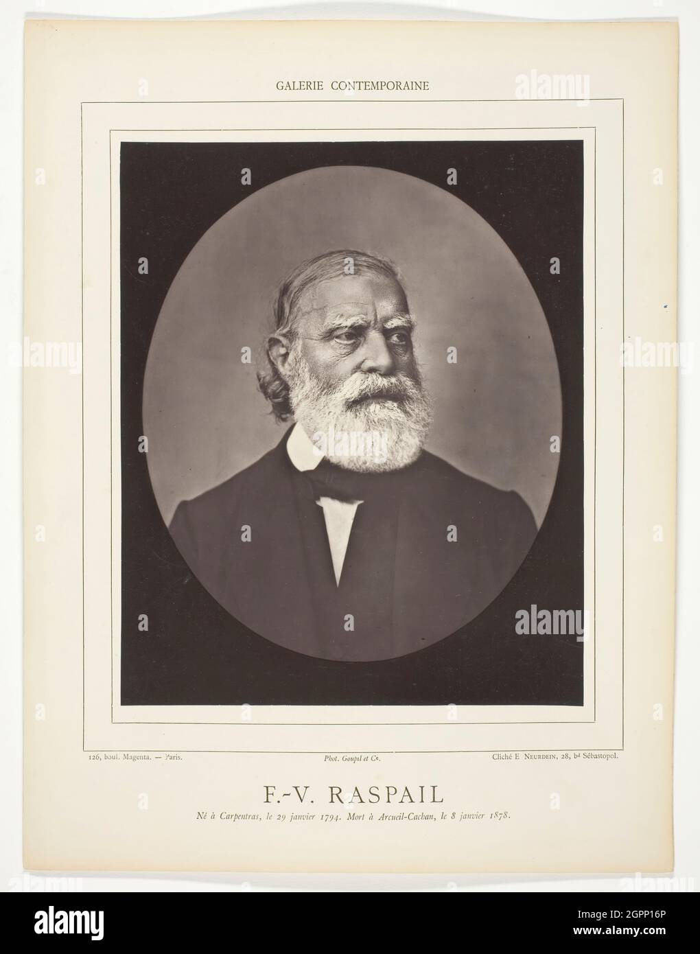 F.V. Raspail, c. 1876. [Portrait of François-Vincent Raspail, French ...
