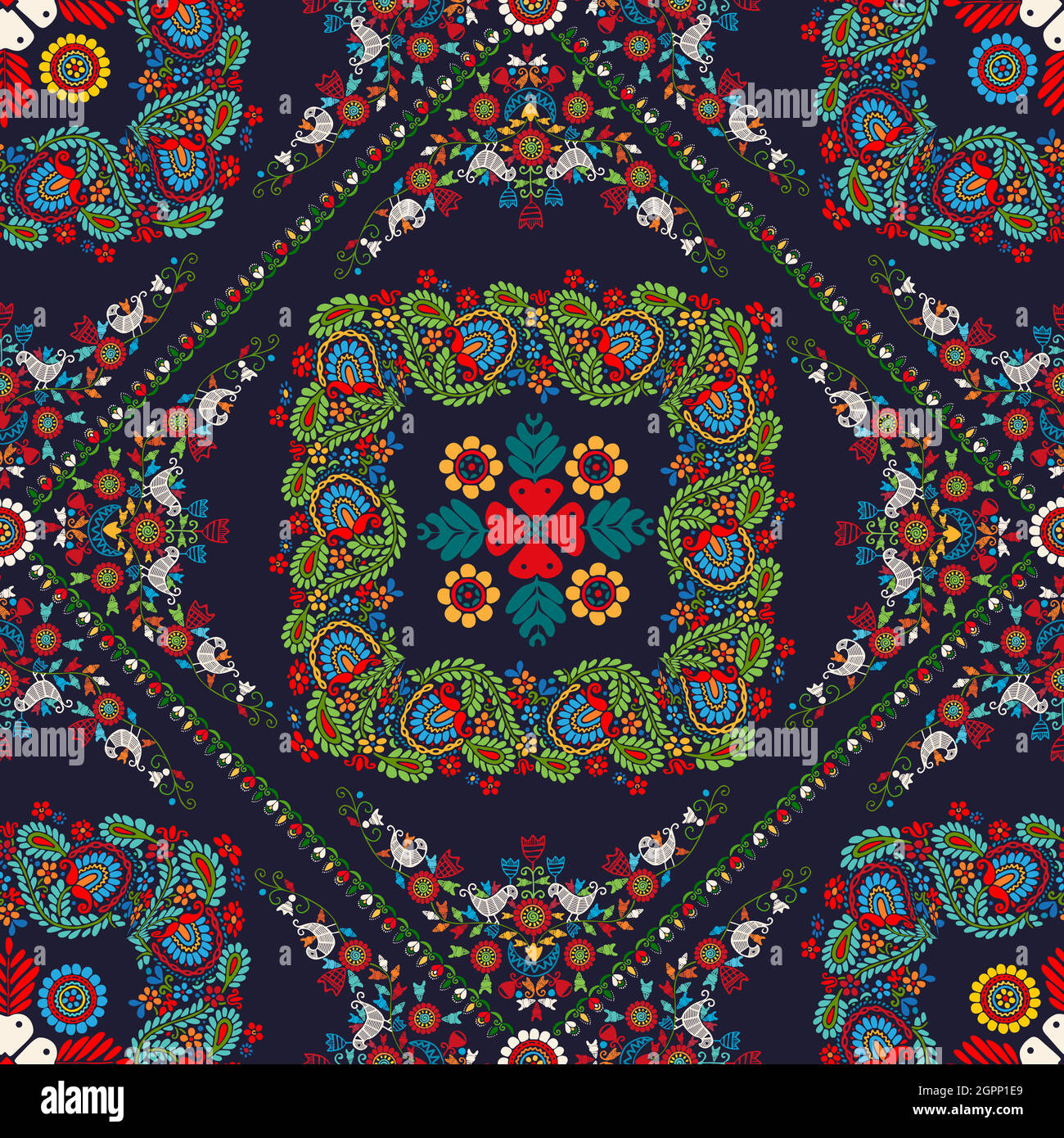 Hungarian embroidery pattern 20 Stock Vector Image & Art - Alamy