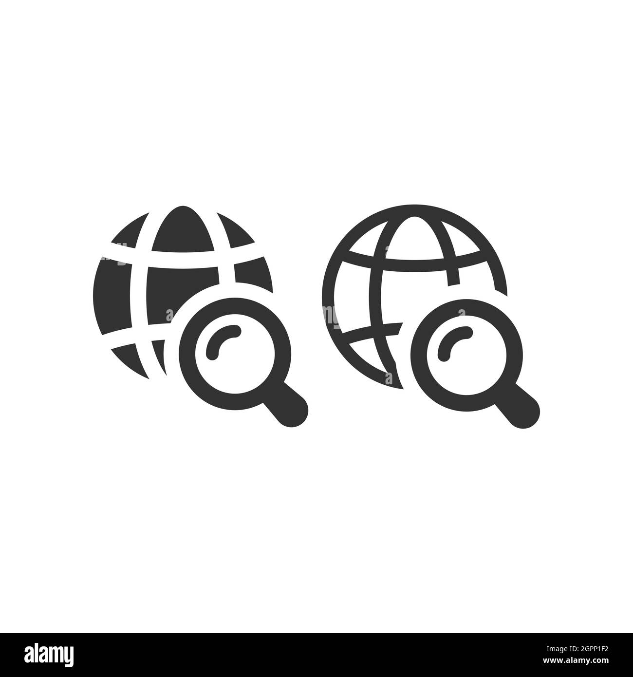 Magnifier magnifying glass symbol Stock Vector Images - Alamy