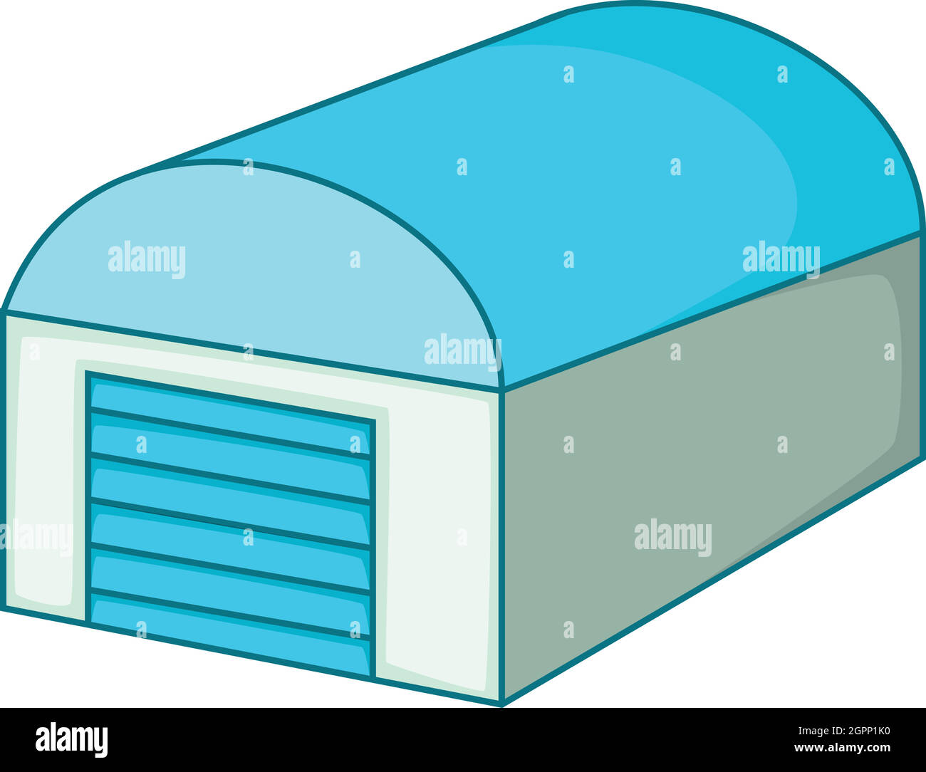 Hangar with a semicircular roof icon cartoon style Stock Vector Image ...