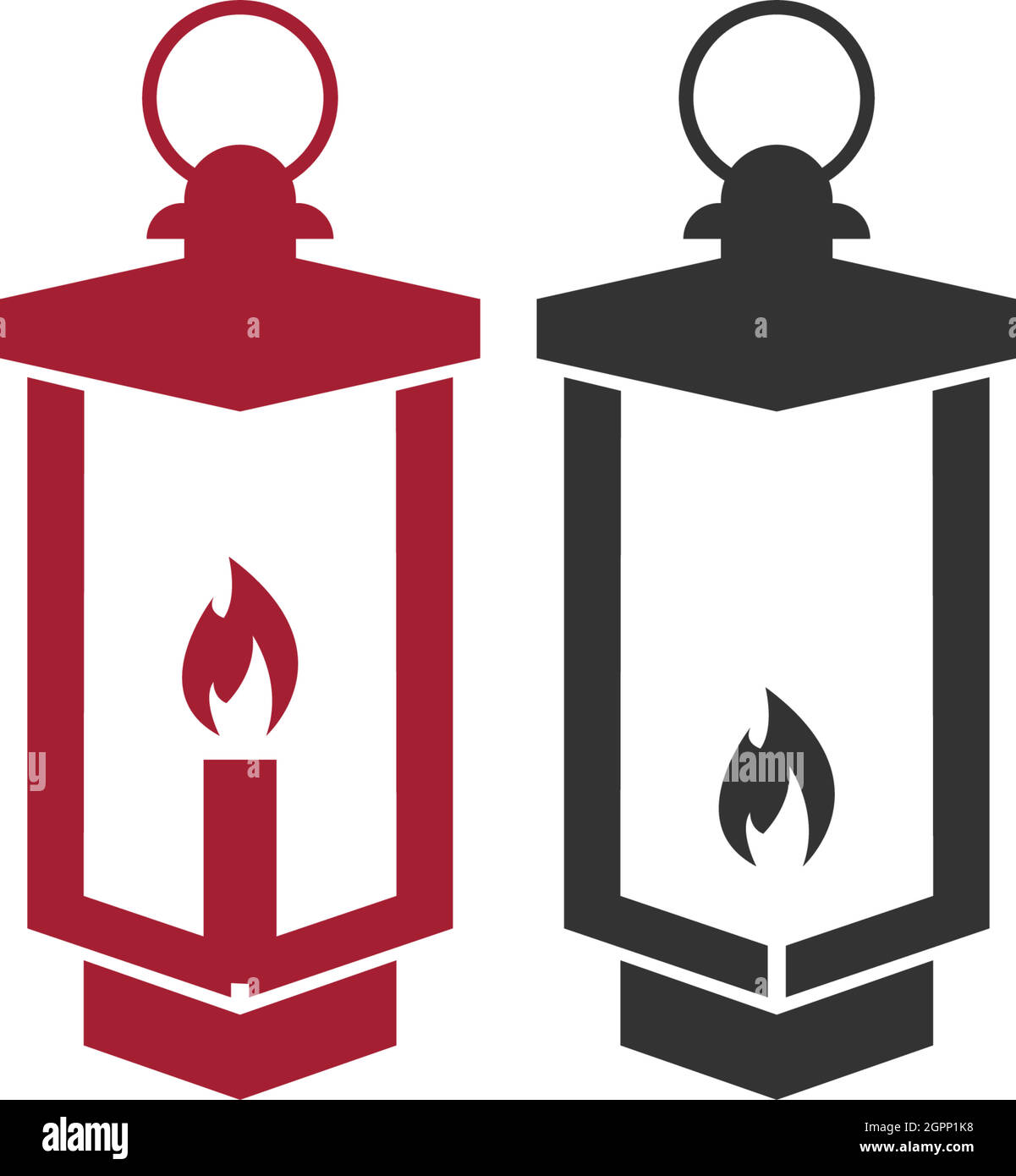 Simple lantern icon logo design vector template illustration Stock ...