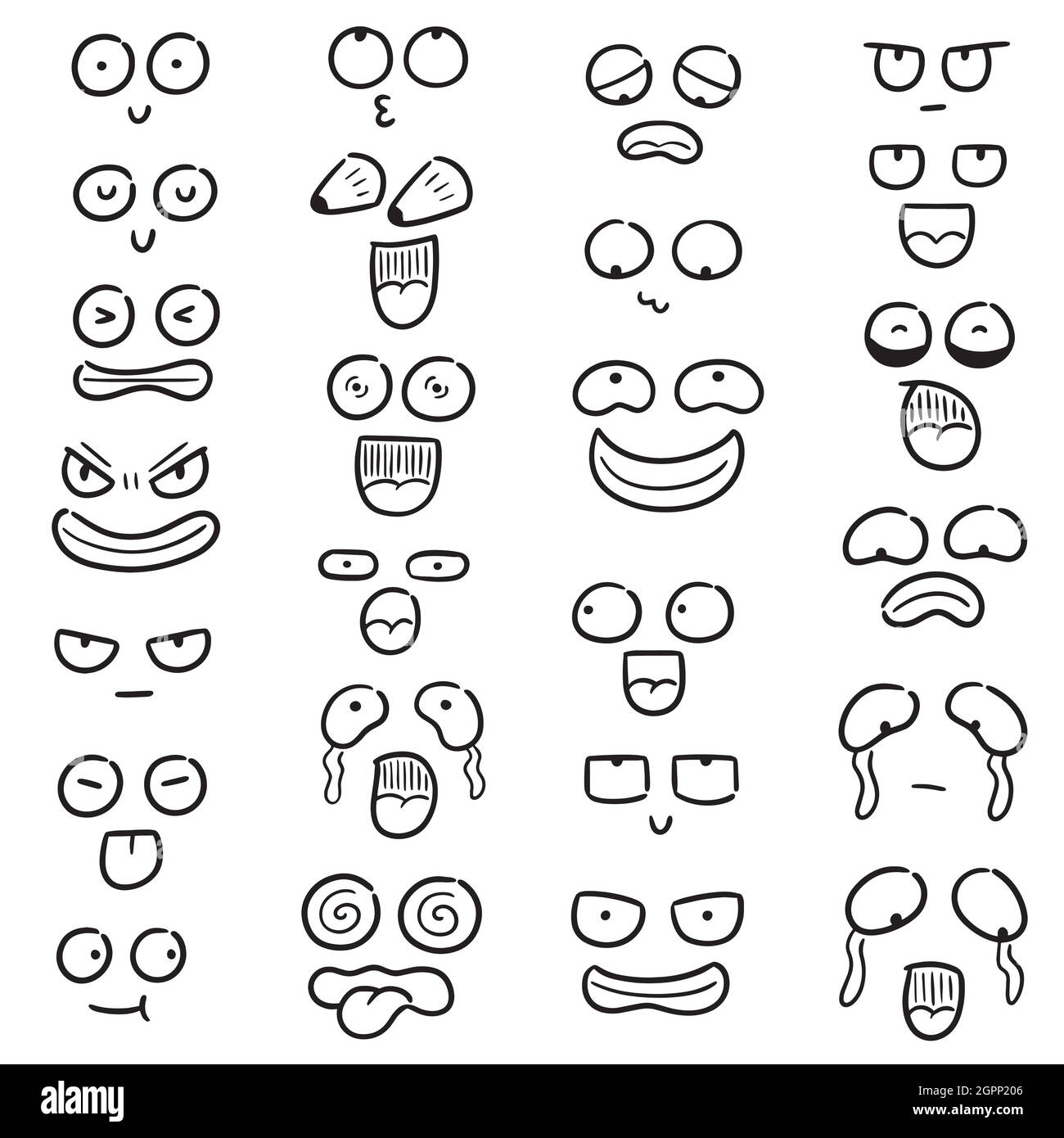 vector set of cartoon face Stock Vector Image & Art - Alamy