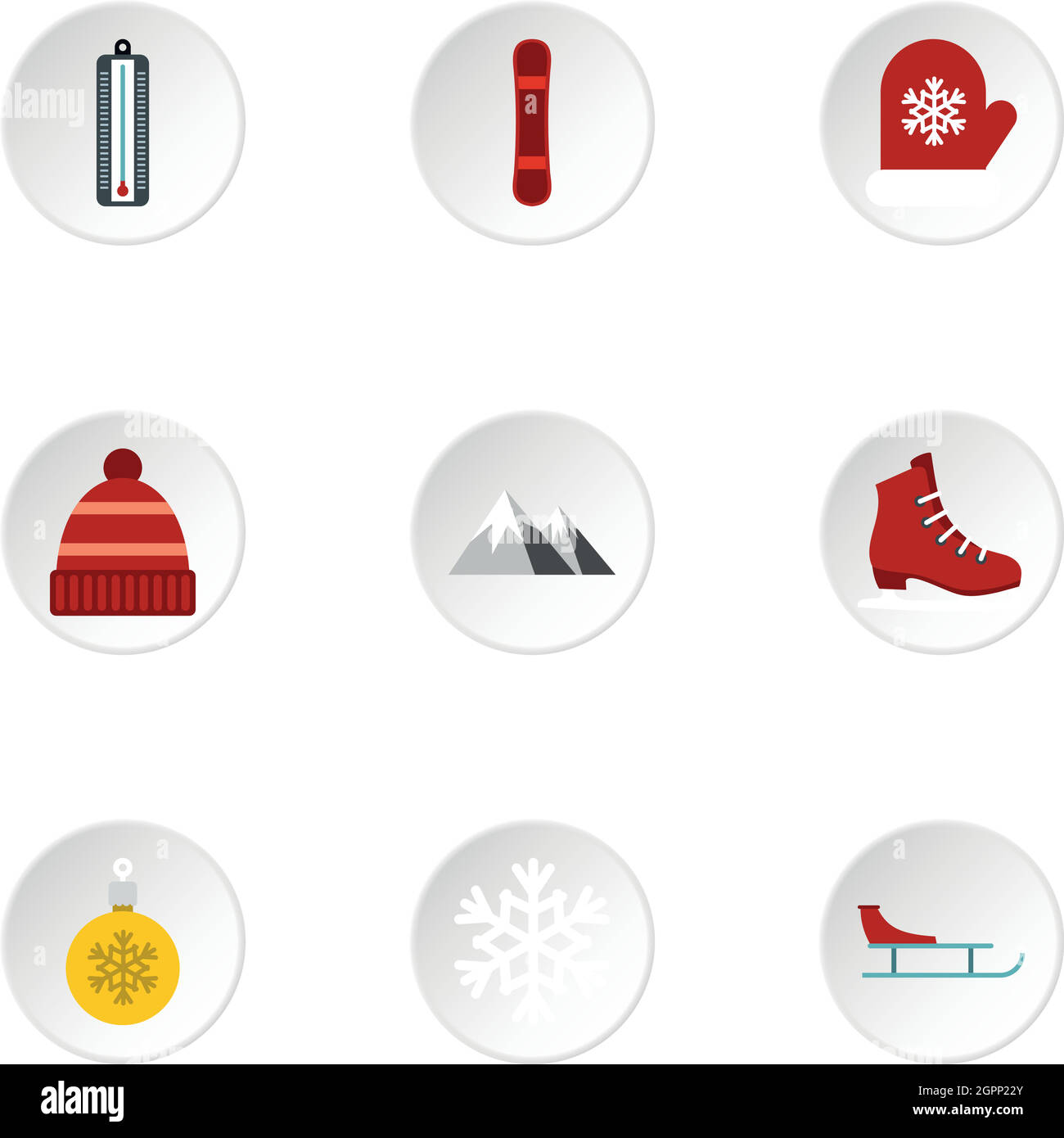 Season winter icons set, flat style Stock Vector Image & Art - Alamy