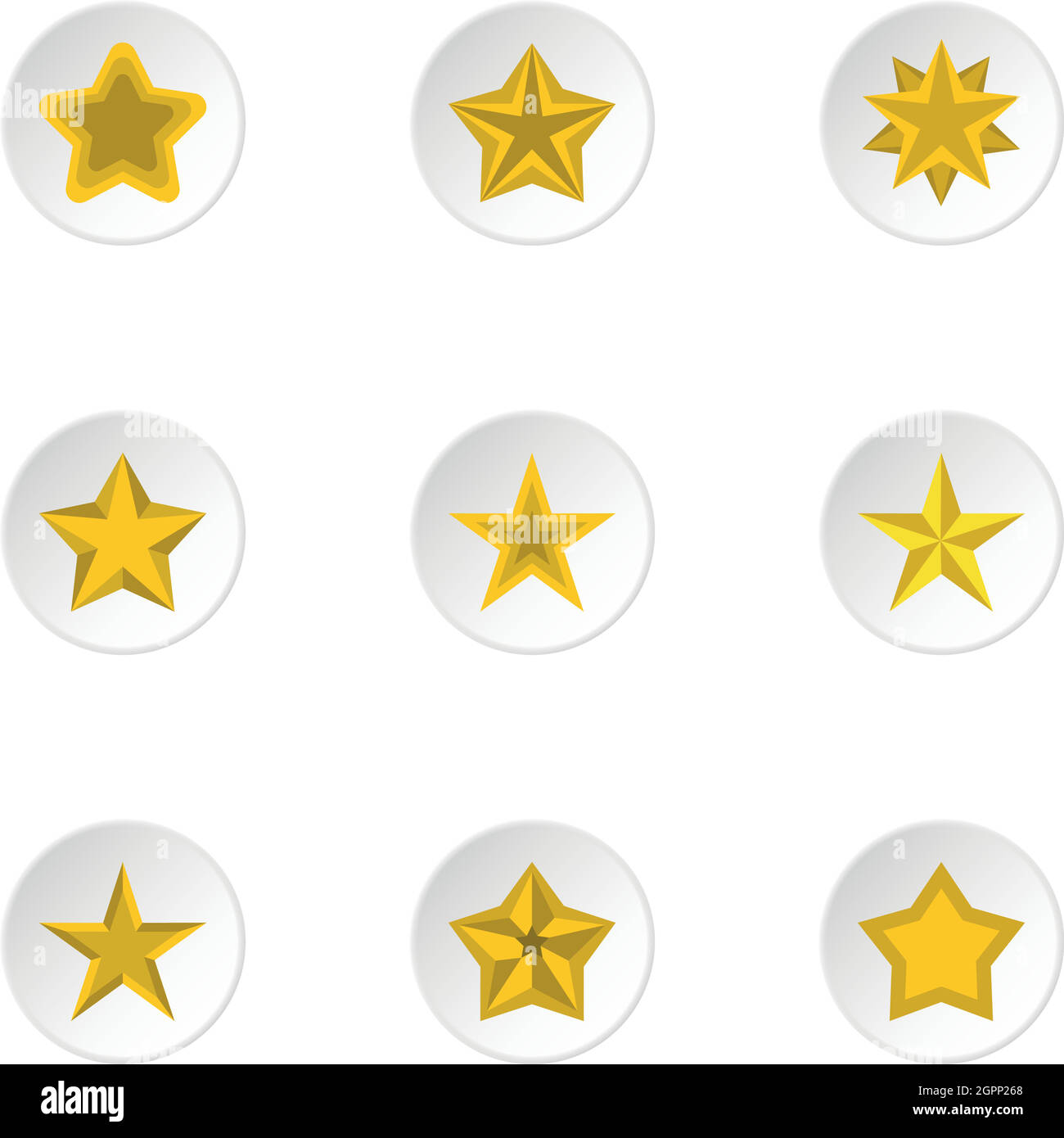 Star icons set, flat style Stock Vector Image & Art - Alamy
