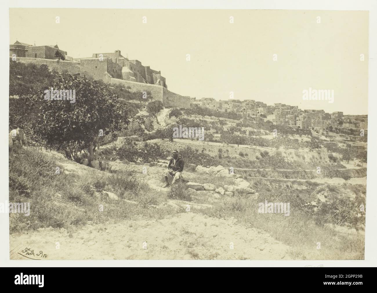 Bethlehem, with the Church of the Nativity, 1857. Albumen print, pl. 9 ...