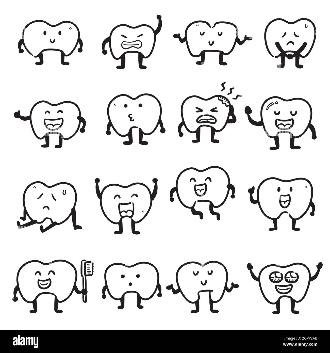 vector set of teeth Stock Vector Image & Art - Alamy