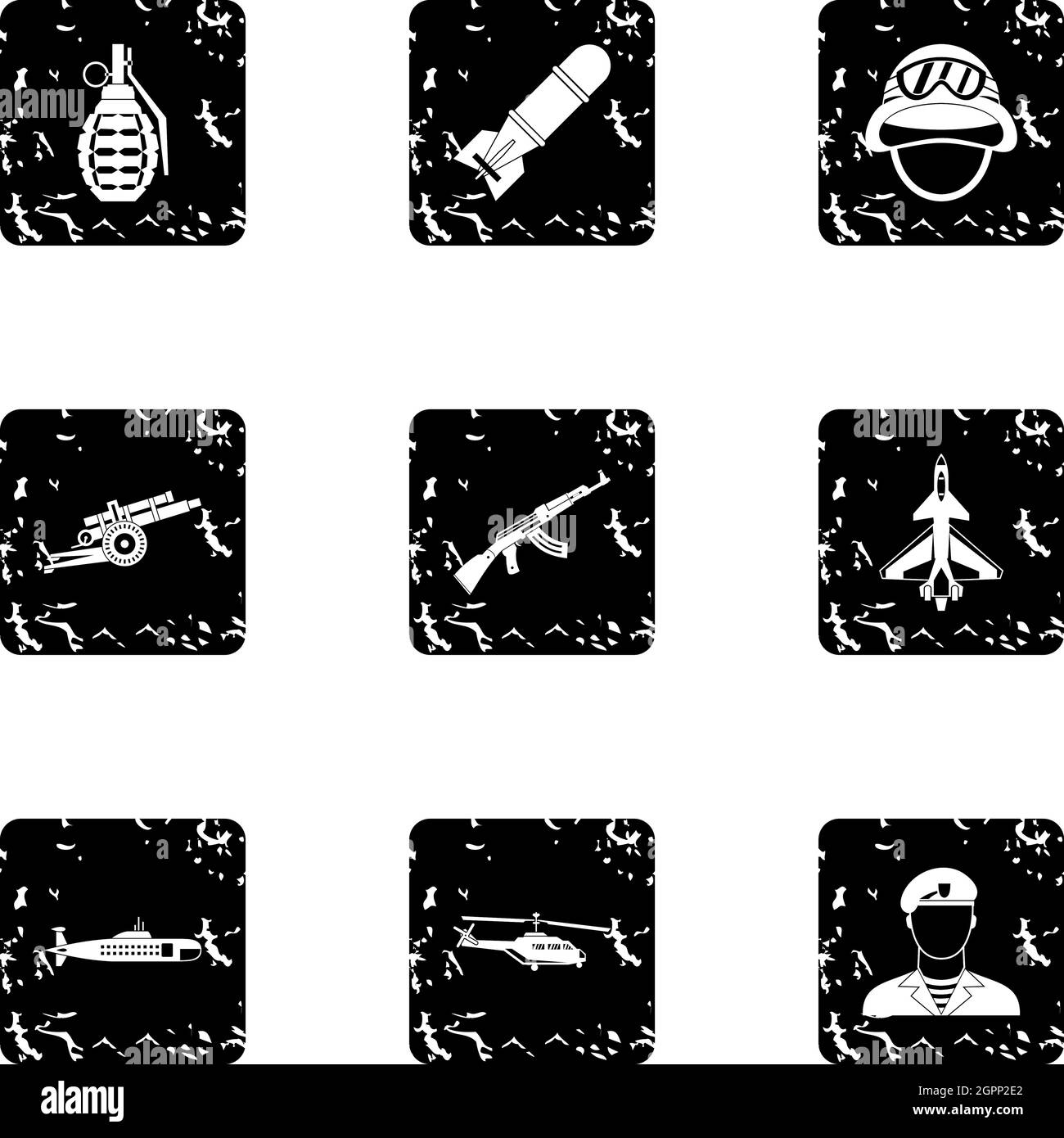 Military weapons icons hi-res stock photography and images - Alamy