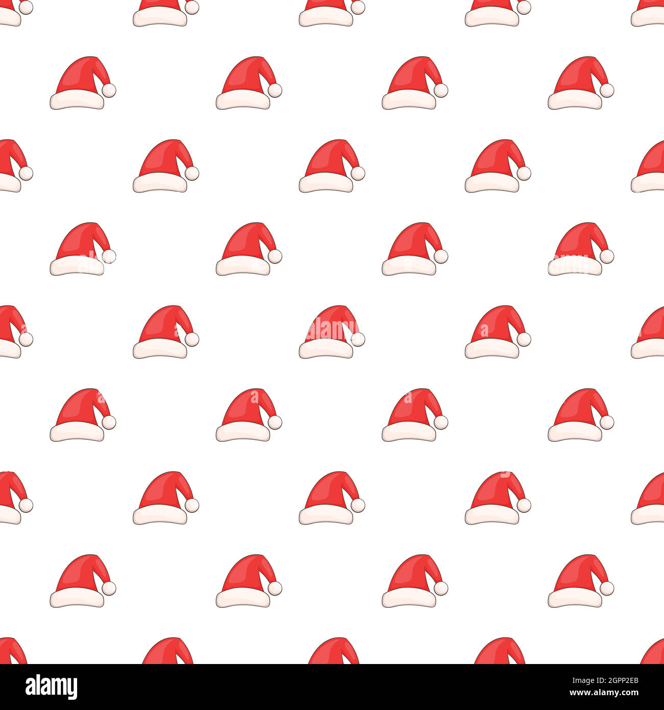 Santa Claus hat pattern, cartoon style Stock Vector Image & Art - Alamy