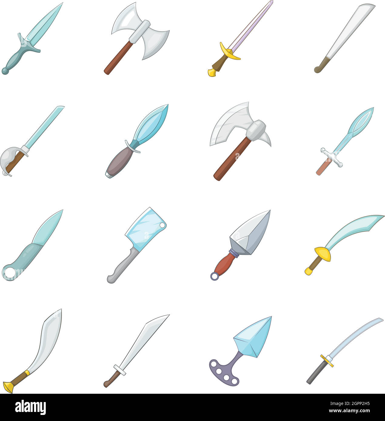 Military knife set cartoon Stock Vector Images - Alamy