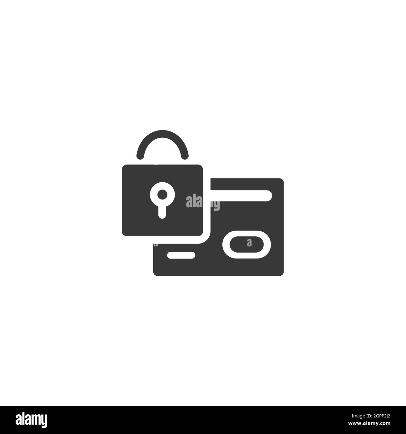 Secure credit card payment. Security padlock. Isolated icon. Commerce ...