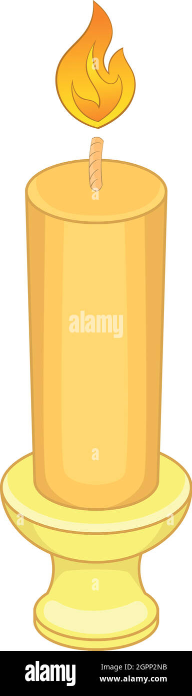 Candle with candlestick icon, cartoon style Stock Vector Image & Art ...