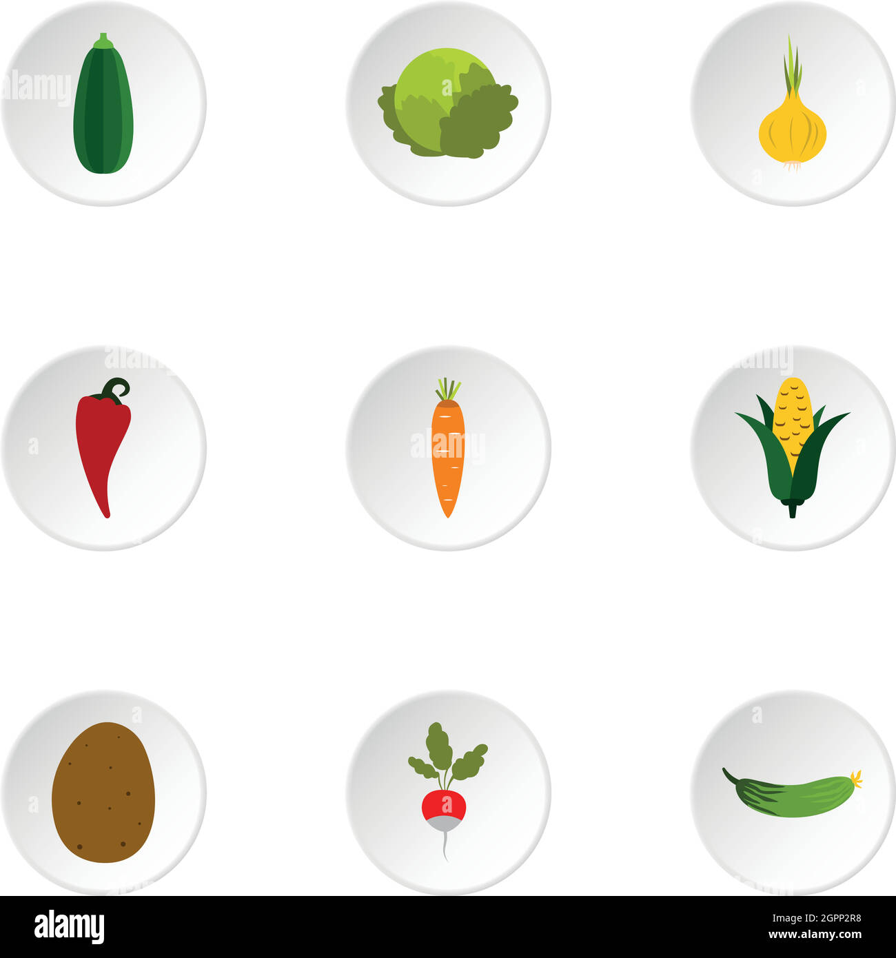 Radish flat icon farm Stock Vector Images - Alamy